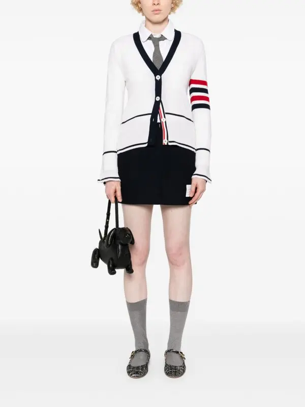 Thom Browne Logo-patch Mini Skirt - Blue