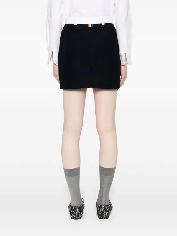 Thom Browne Logo-patch Mini Skirt - Blue