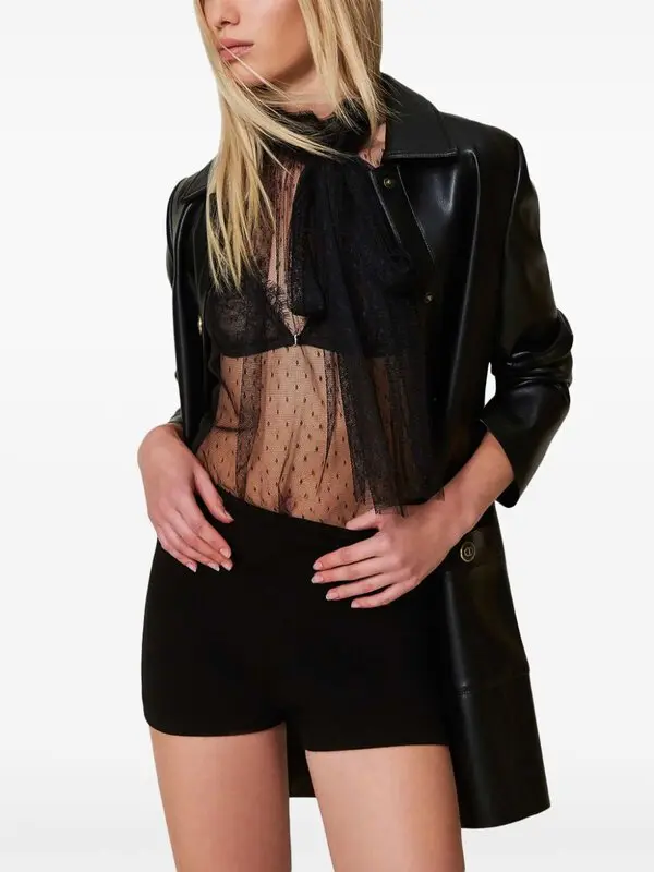 TWINSET Fitted Fine-knit Shorts