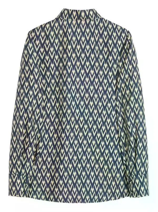 Valentino Garavani Toute La V Twill Shirt - Blue