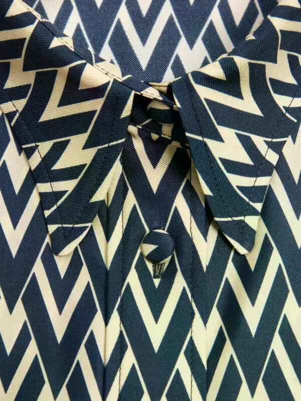 Valentino Garavani Toute La V Twill Shirt - Blue