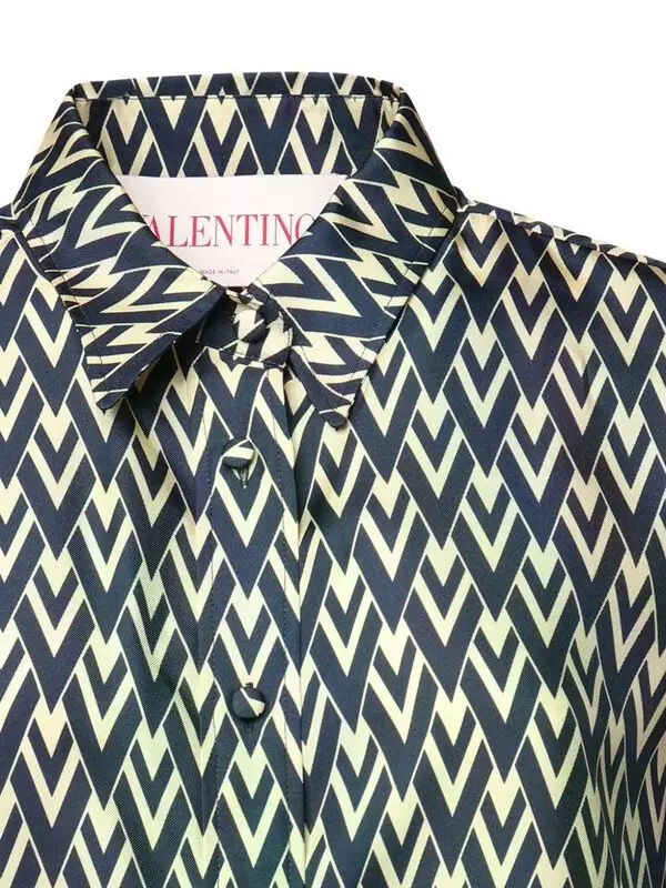 Valentino Garavani Toute La V Twill Shirt - Blue