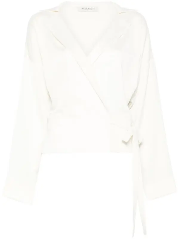Philosophy Di Lorenzo Serafini Wrap Blouse - White