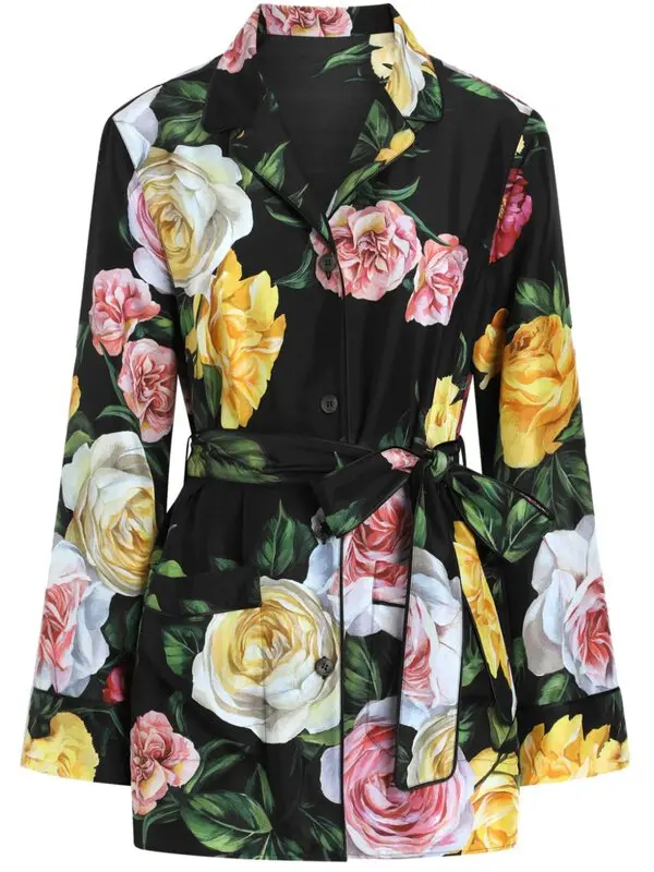 Dolce & Gabbana Floral-print Shirt - Black