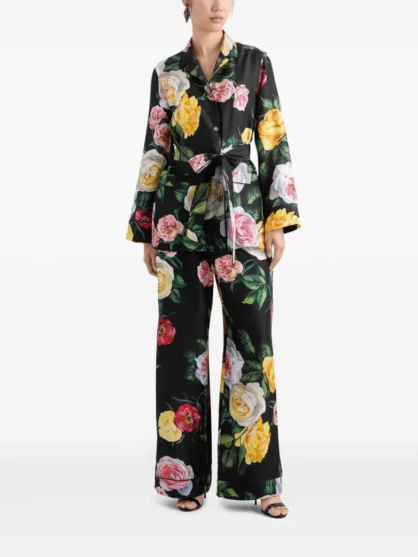 Dolce & Gabbana Floral-print Shirt - Black