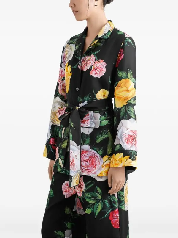 Dolce & Gabbana Floral-print Shirt - Black