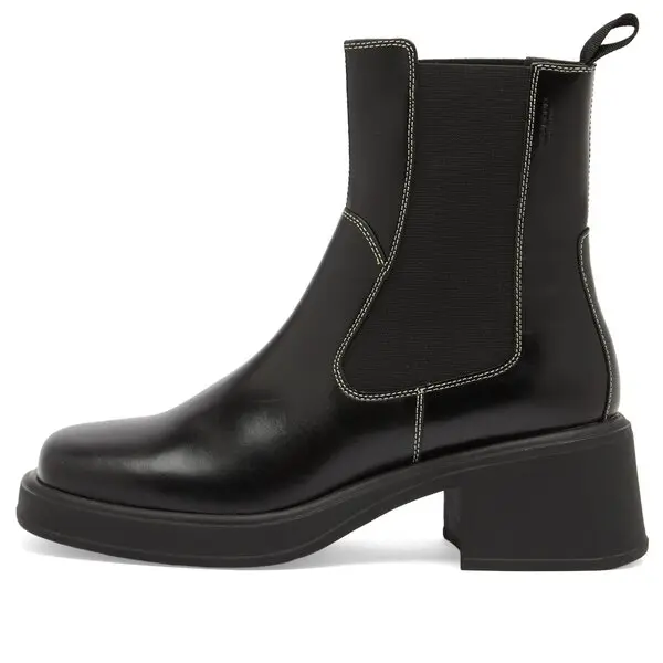 VAGABOND SHOEMAKERS Dorah Leather Ankle Boots - Black/white