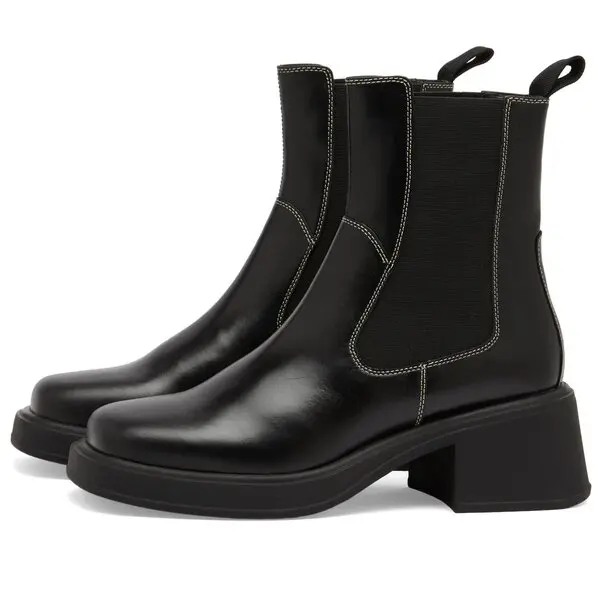 VAGABOND SHOEMAKERS Dorah Leather Ankle Boots - Black/white