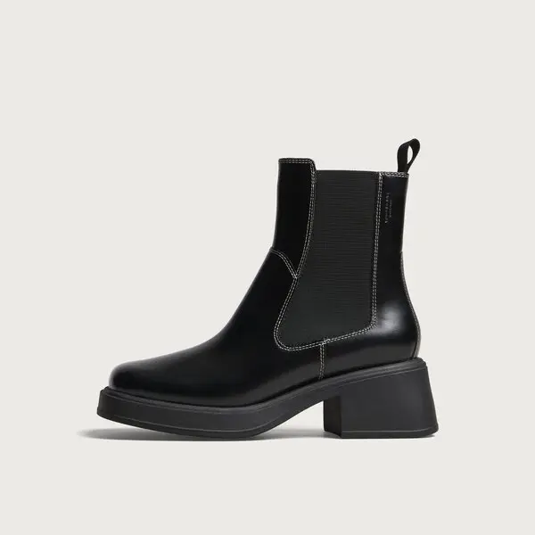 VAGABOND SHOEMAKERS Dorah Leather Ankle Boots - Black/white