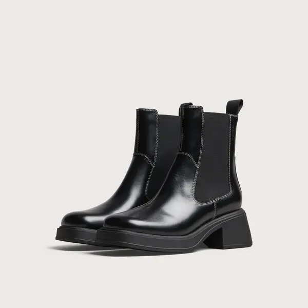 VAGABOND SHOEMAKERS Dorah Leather Ankle Boots - Black/white