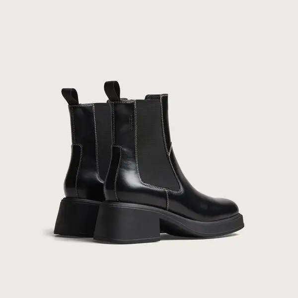 VAGABOND SHOEMAKERS Dorah Leather Ankle Boots - Black/white