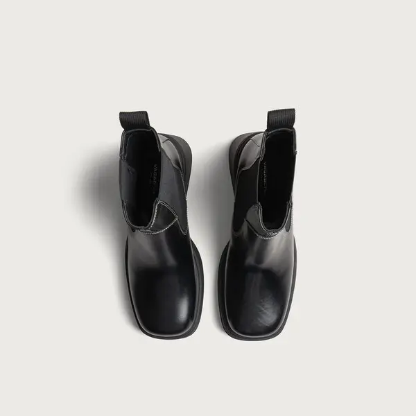 VAGABOND SHOEMAKERS Dorah Leather Ankle Boots - Black/white
