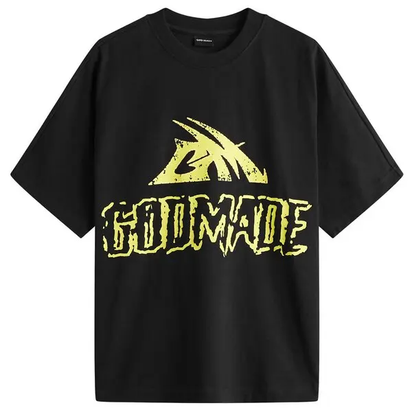 GOD MADE Gm Neon Logo T-shirt - Black