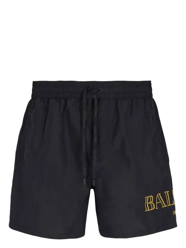 Balmain Logo-embroidered Swim Shorts