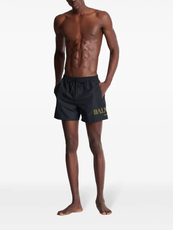 Balmain Logo-embroidered Swim Shorts