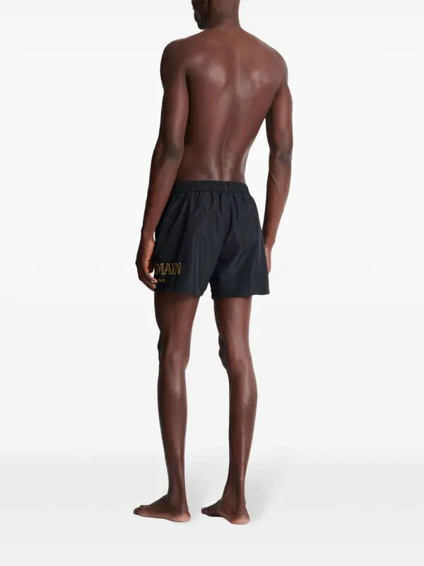 Balmain Logo-embroidered Swim Shorts