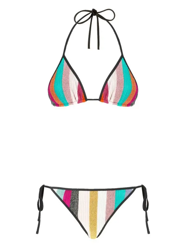 Missoni Striped Bikini Set - Black