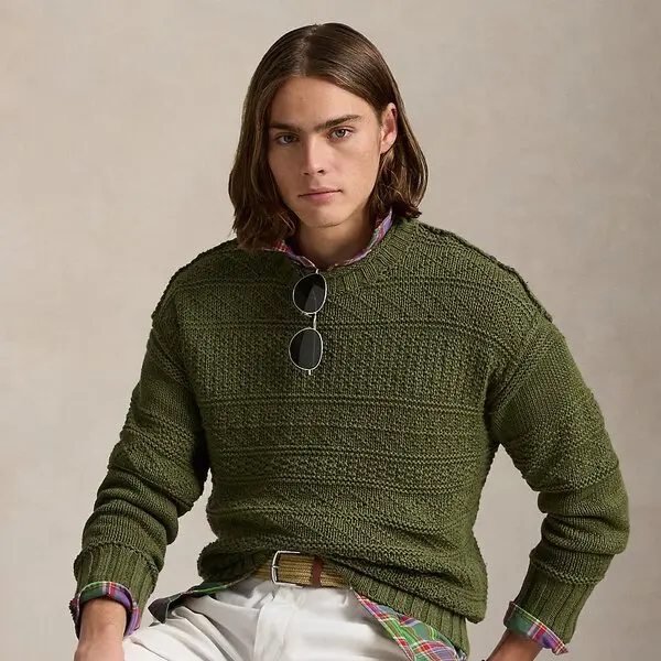 Ralph Lauren Textured Linen-cotton Sweater