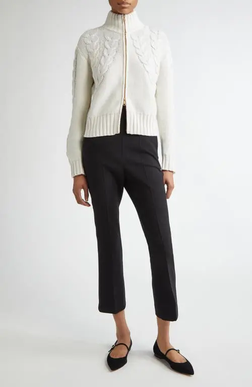 Max Mara Nepeta Virgin Wool Flare Leg Trousers