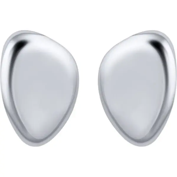 CHRISTINA CARUSO Small Oval Drop Earrings - Rhodium
