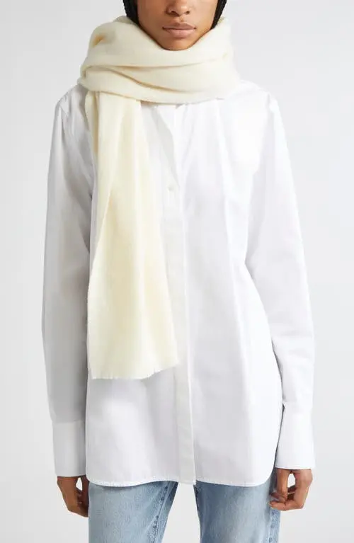 TOTEME Classic Wide Virgin Wool Scarf - Ivory