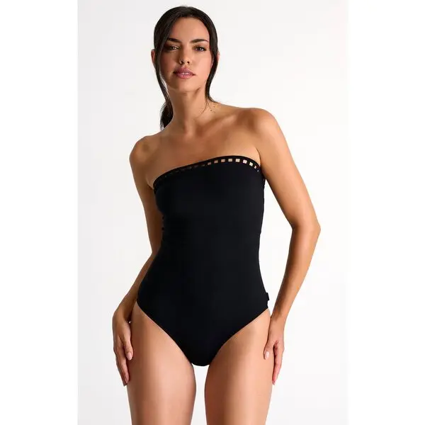 Shan Strapless One-piece Swimsuit With Cutouts - Black