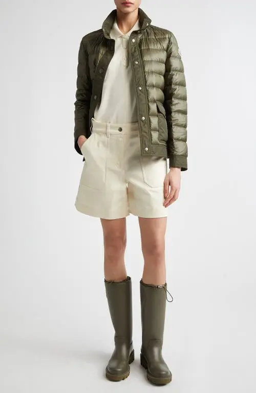 Moncler Stretch Cotton Gabardine Shorts
