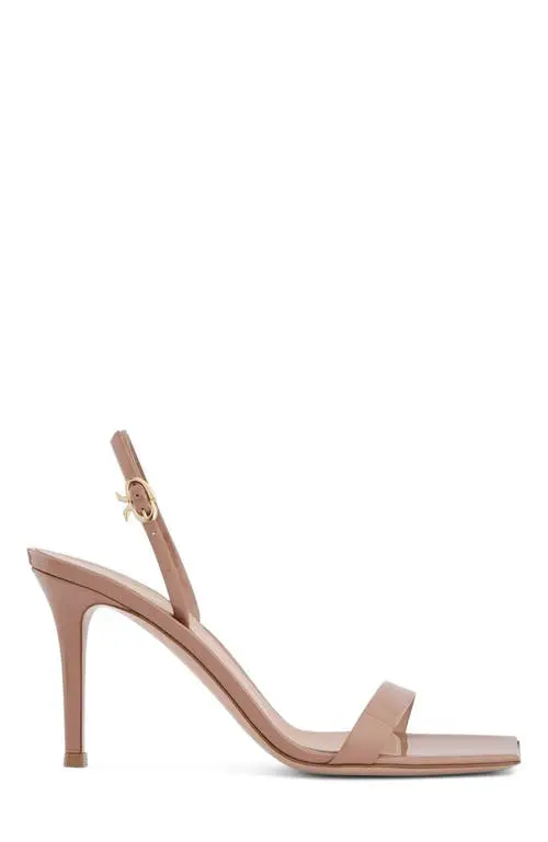 GIANVITO ROSSI Ribbon Stiletto 85 Sandals - Praline