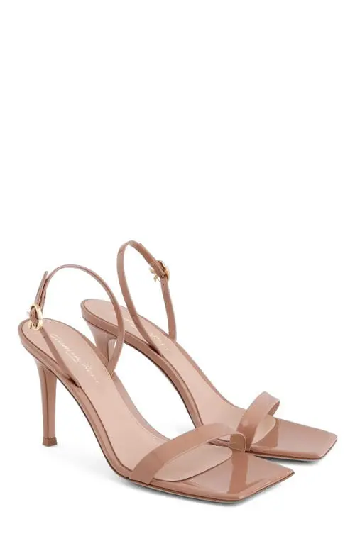GIANVITO ROSSI Ribbon Stiletto 85 Sandals - Praline