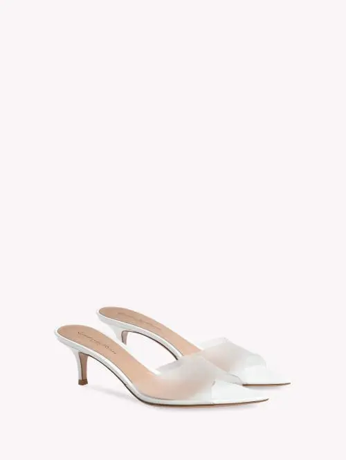 GIANVITO ROSSI Elle 55 Mules - White