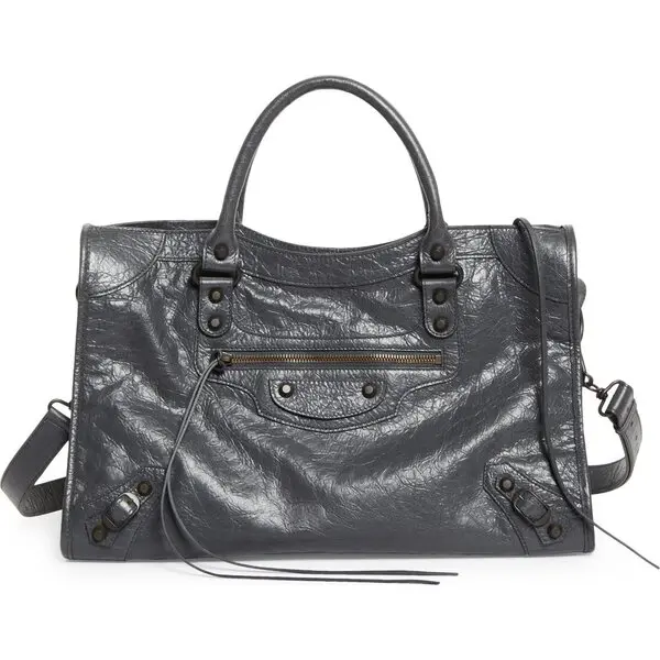 Balenciaga Medium Le City Satchel - 1251 Volcanic Rock