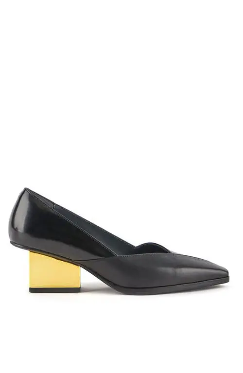 United Nude Layer Raila Pump - Black + Gold