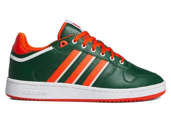 Adidas Centennial Rm University Of Miami Sneakers - Dark Green/collegiate Orange/cloud White