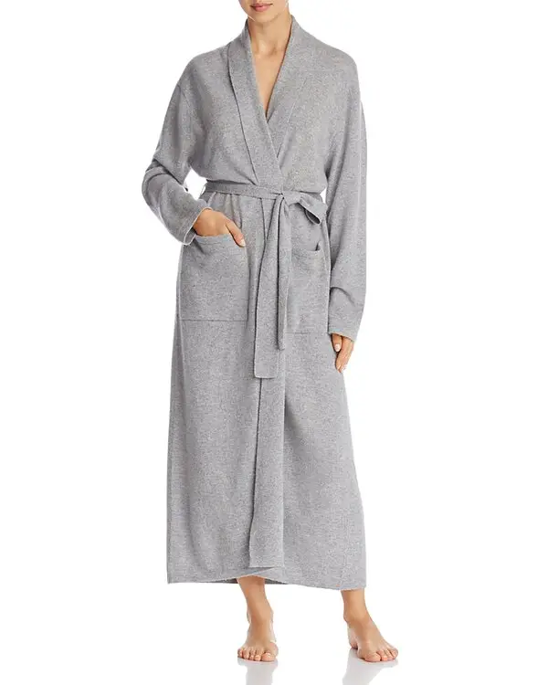 ARLOTTA Cashmere Blend Long Robe Exclusive - Pewter