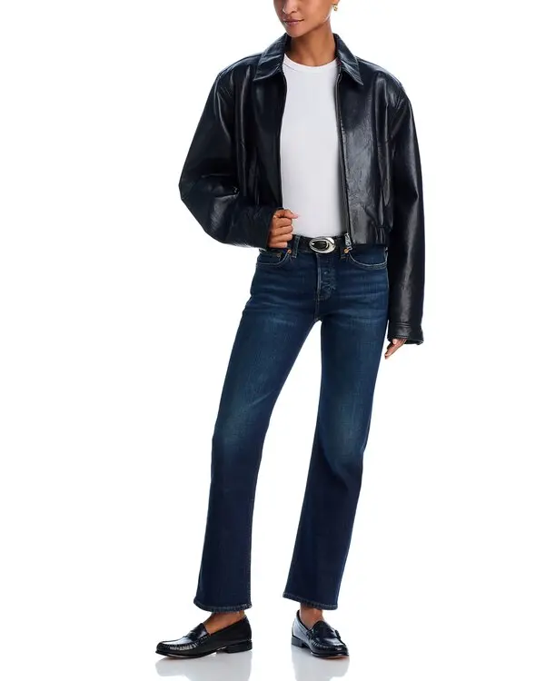 RE/DONE Slim Straight Crop Jeans