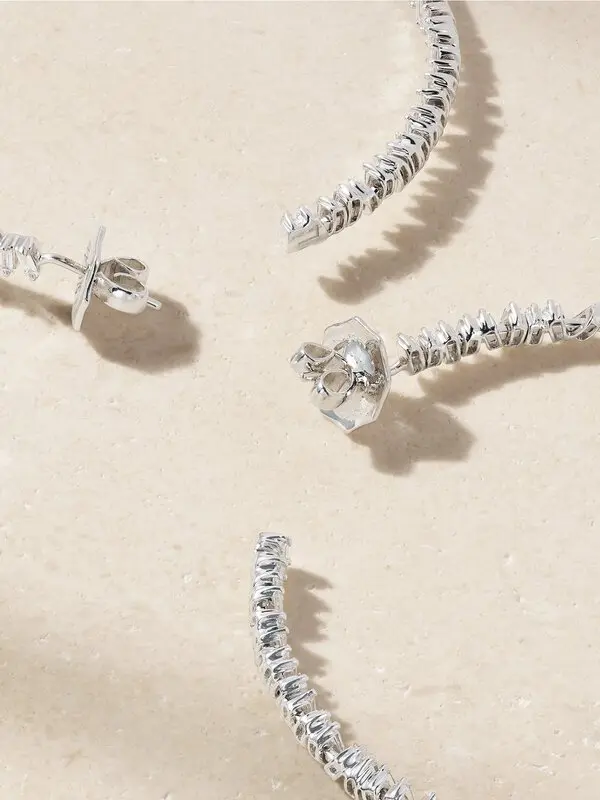 SUZANNE KALAN Diamond Hoop Earrings