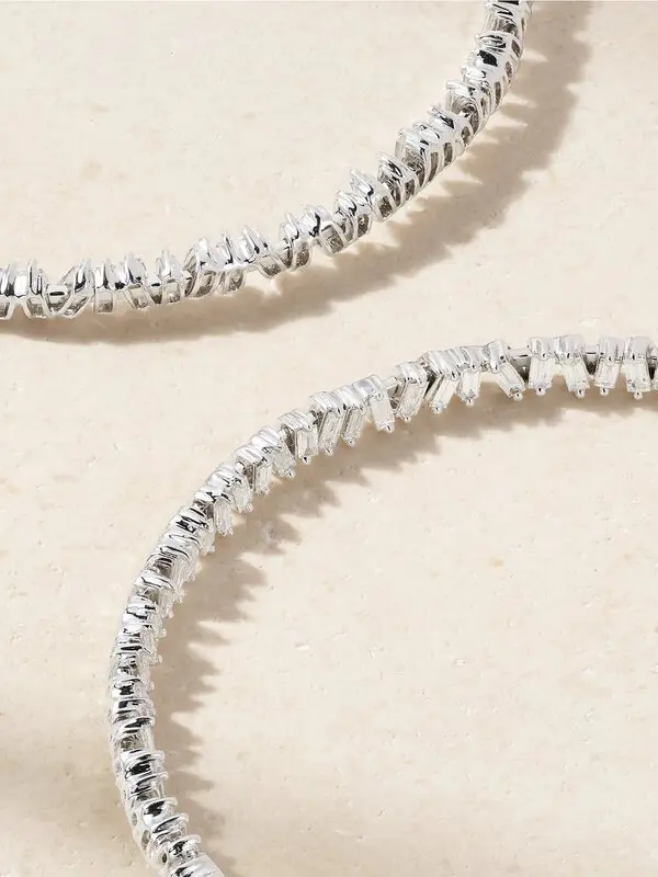 SUZANNE KALAN Diamond Hoop Earrings