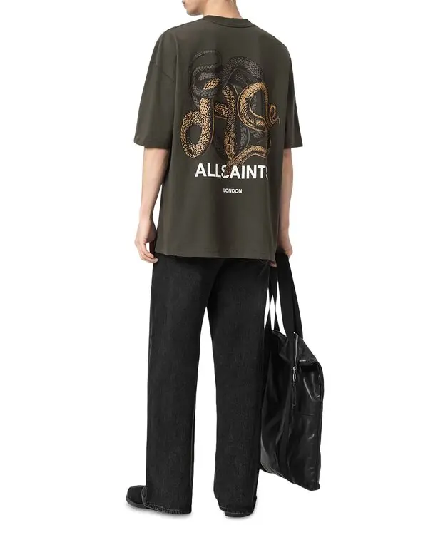ALLSAINTS Reticulate Cotton Short Sleeve Tee - Duffel Green