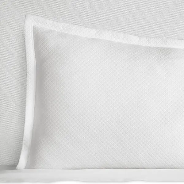 SFERRA Rombo Cotton Diamond Matelasse Sham, Super Euro - White