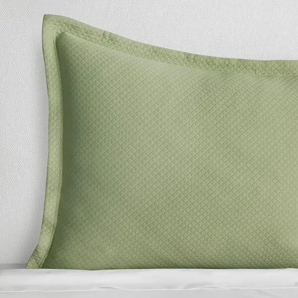 SFERRA Rombo Cotton Diamond Matelasse Sham, Super Euro - Willow