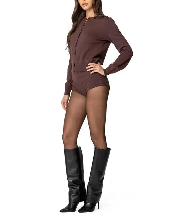 EDIKTED Ashlin Knit Micro Shorts
