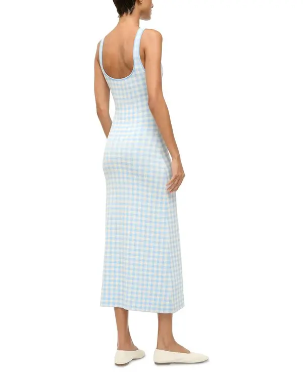 Staud Katie Gingham Midi Dress