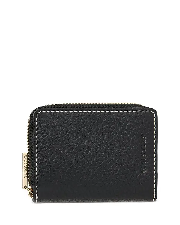 Whistles Koa Contrast Stitch Purse - Black