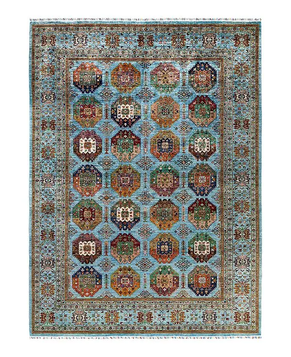 Bloomingdale'S Tribal M1999 Area Rug, 8'9 X 12 - Light/blue