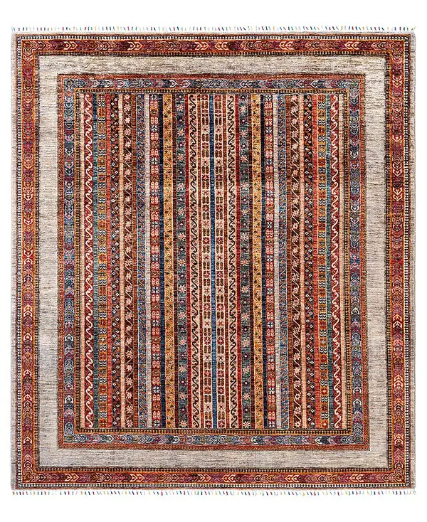 Bloomingdale'S Tribal M1999 Area Rug, 8'3 X 9'6 - Gray