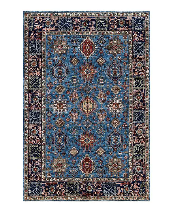 Bloomingdale'S Serapi M1999 Area Rug, 6'1 X 9'4 - Light/blue