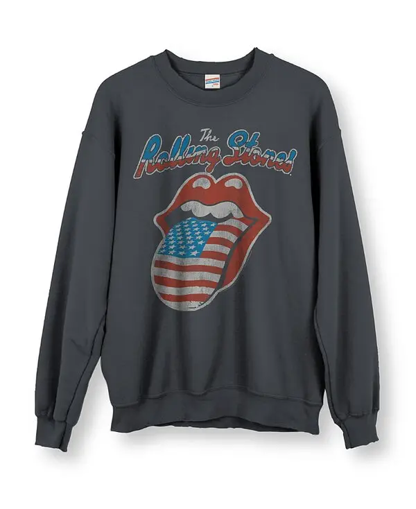Junk Food Clothing The Rolling Stones America '78 Fleece Sweatshirt - Charcoal