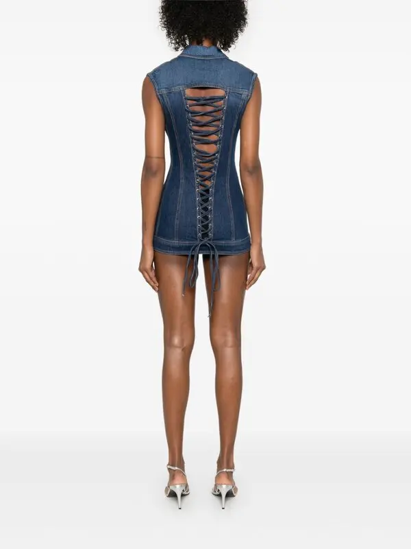 MONOT Sleeveless Denim Mini Dress