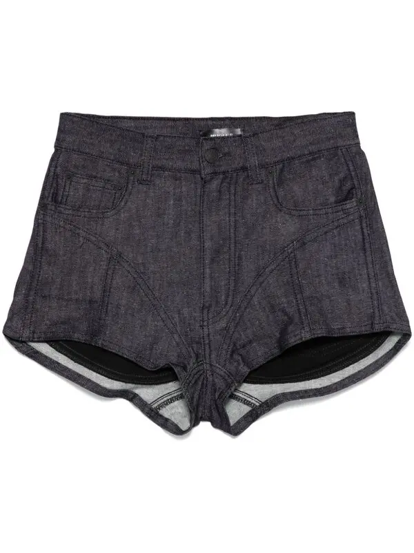 MUGLER Denim Shorts - Black