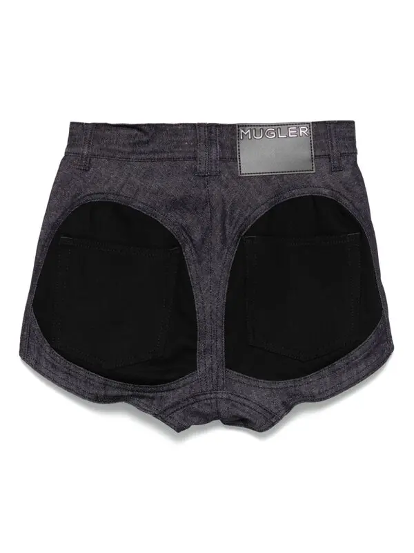MUGLER Denim Shorts - Black
